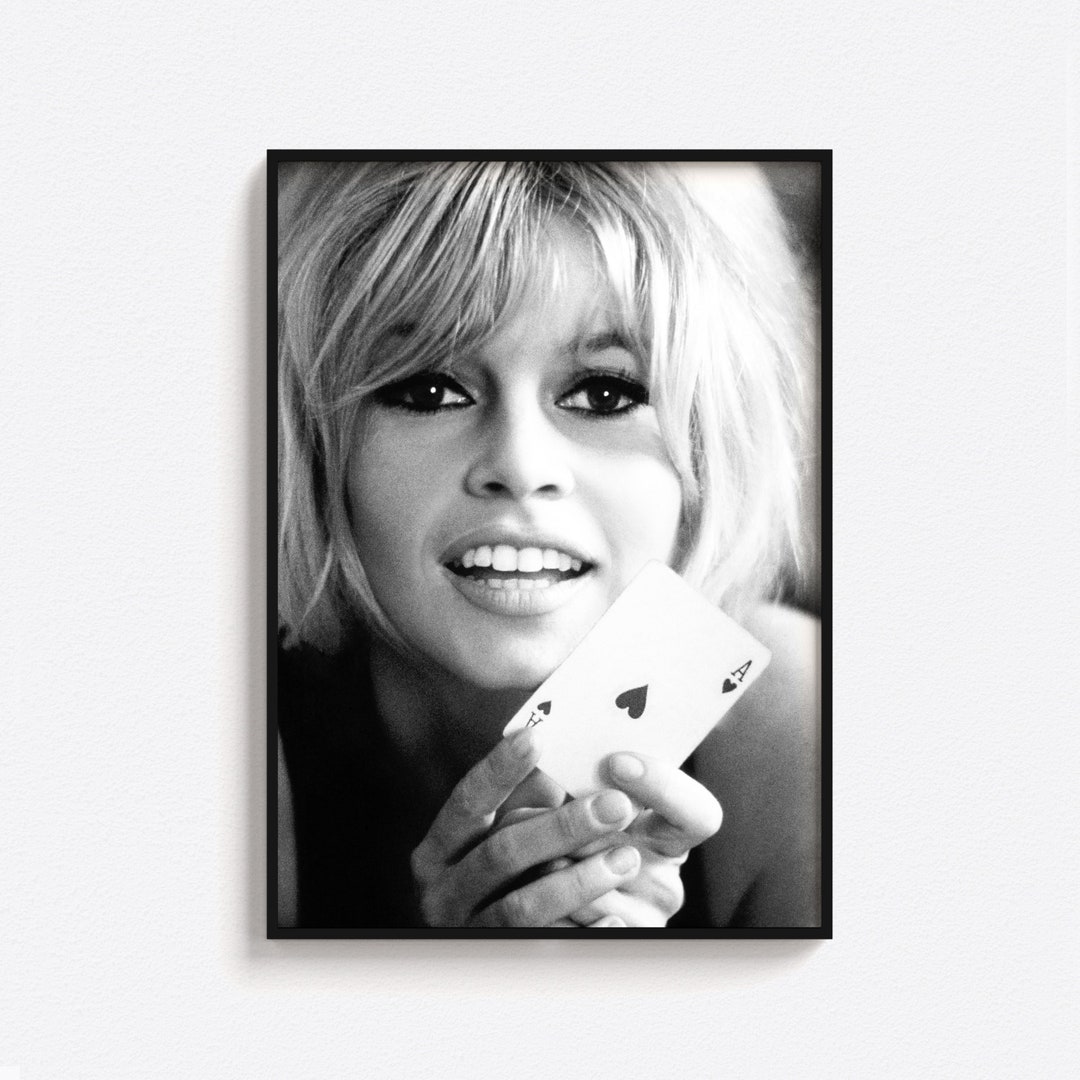 Brigitte Bardot Poster, Playing Card Poster, Brigitte Bardot Print ...