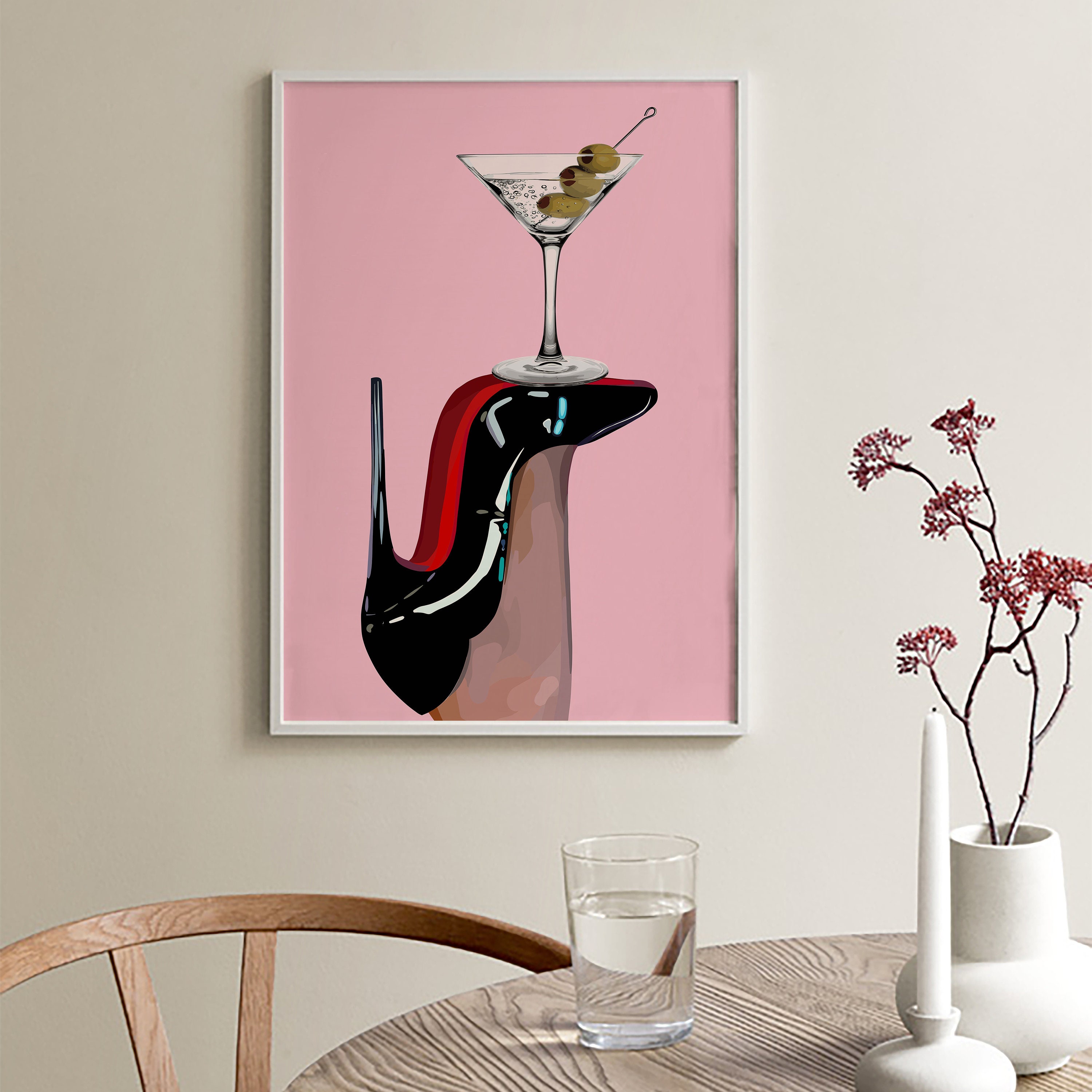 Vodka Martini Poster, Martini Wall Art, Bar Cart Poster, Bar Decor ...