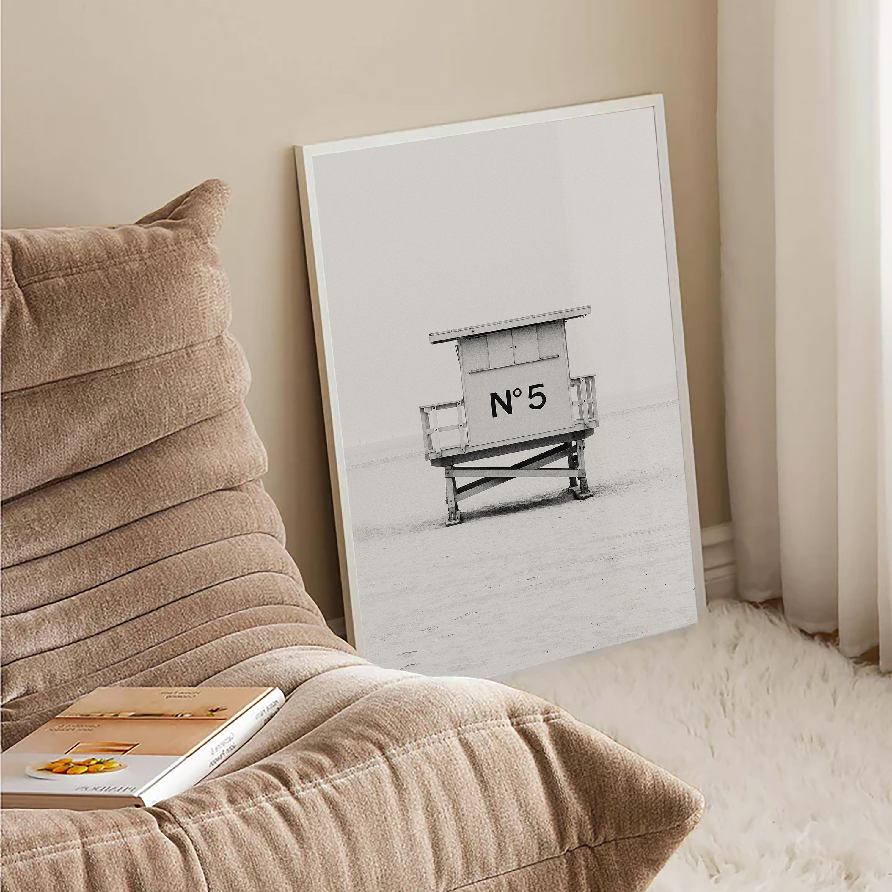 Beach Cabin Poster, Channel Beach Hut Print, Fashion Beach Cabin Print ...