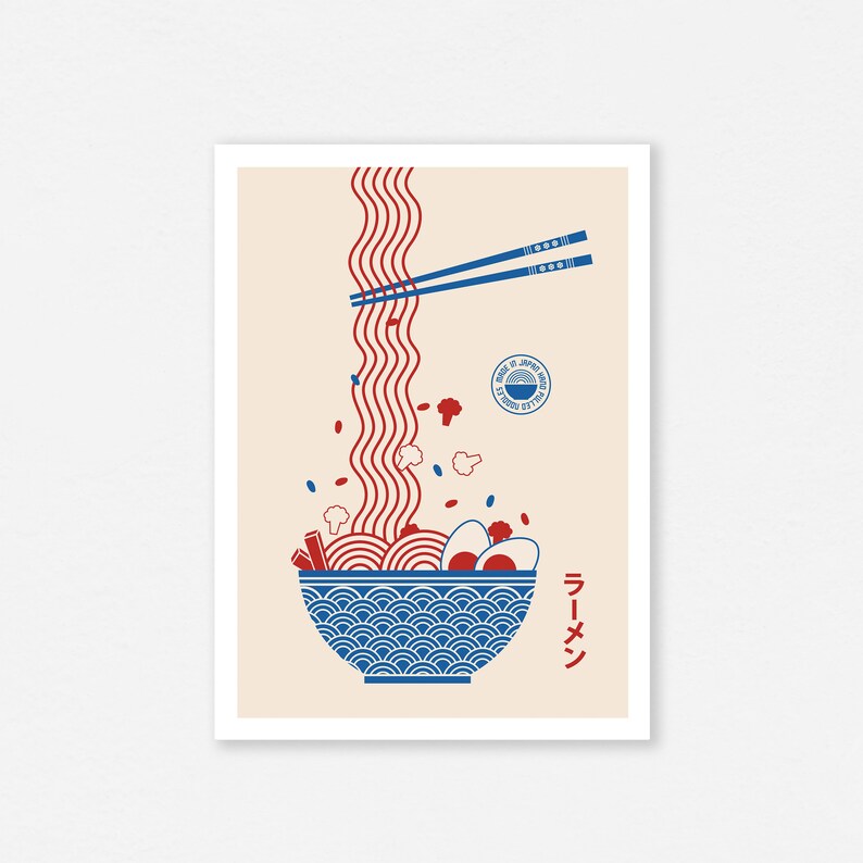 Ramen Poster Japanese Ramen Poster Retro Ramen Poster - Etsy