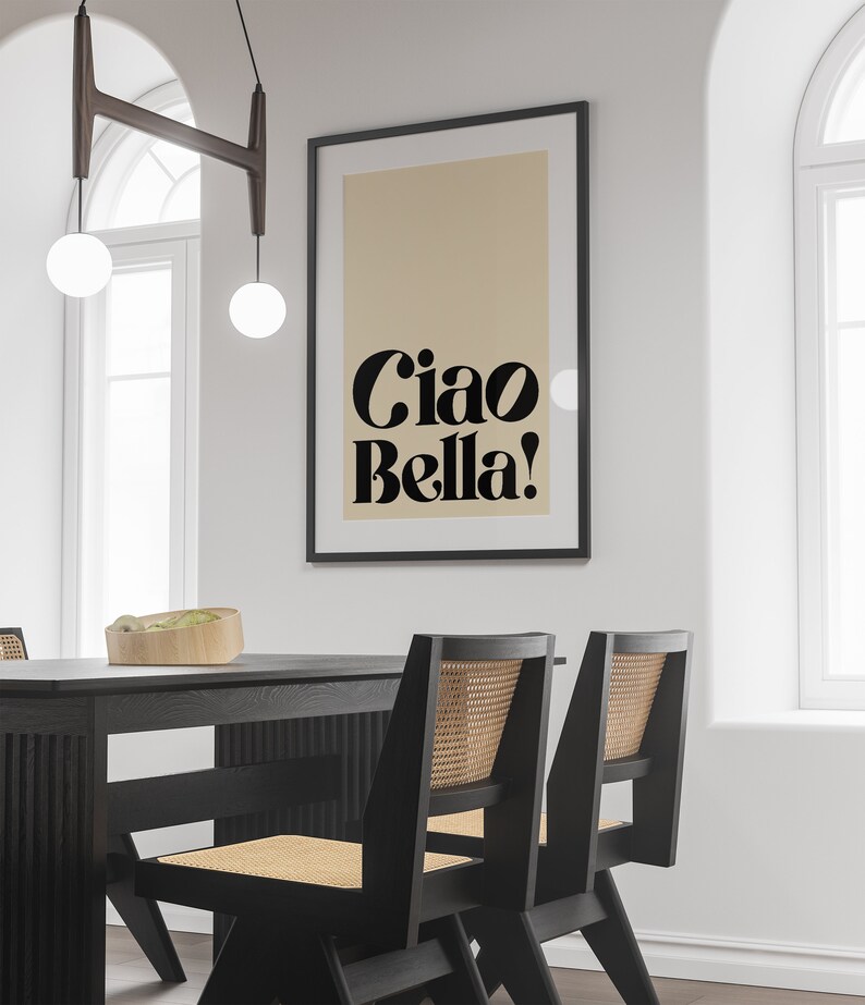 Ciao Bella Print: Retro Typography Poster (digital Download) - Etsy