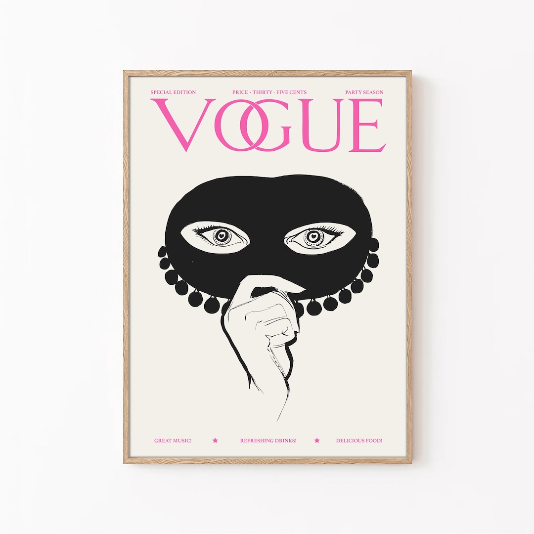Vogue Poster Retro Poster Trendy Poster Vogue Magazine - Etsy