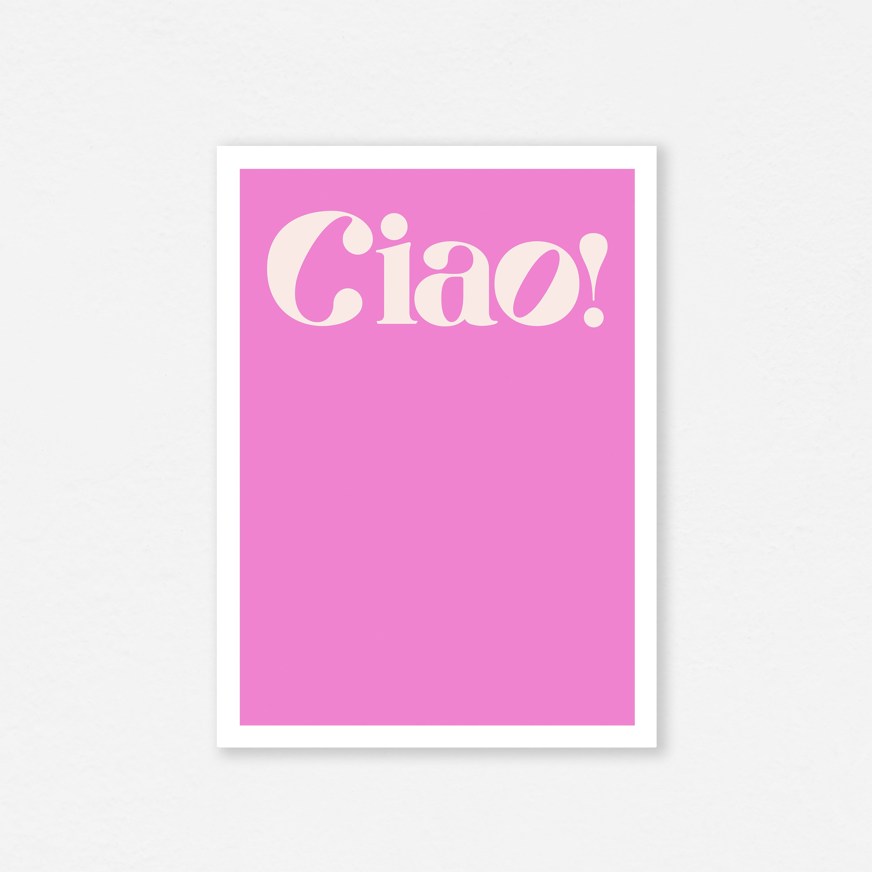 Ciao Poster: Pink Italian Typography Wall Art (digital Download) - Etsy
