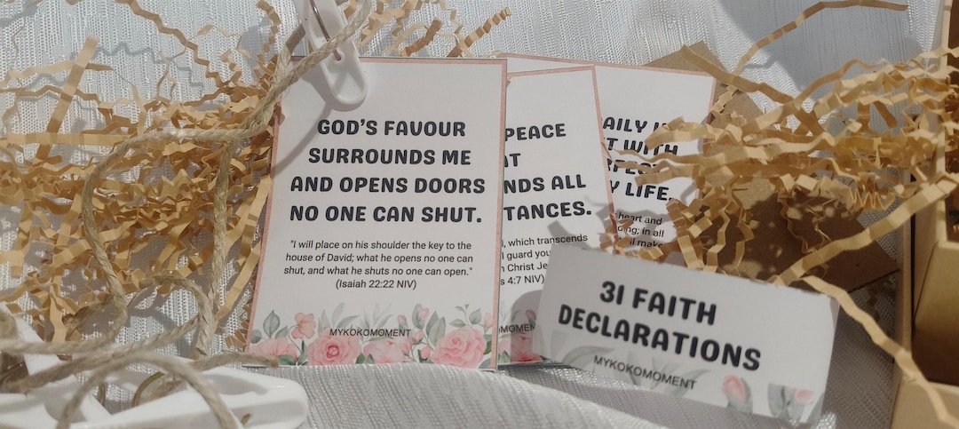 Christian Declaration Cards Kit | Faith Declarations | Declare God's ...