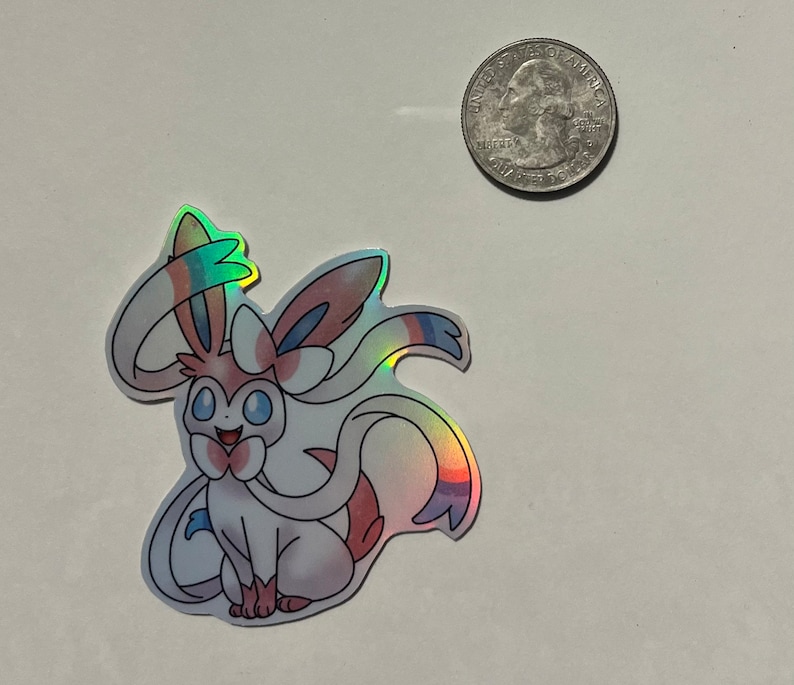 Sylveon Pokémon Holographic Sticker - Etsy