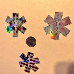 EMS Star of Life Holographic Sticker *READ DESCRIPTION* - Etsy