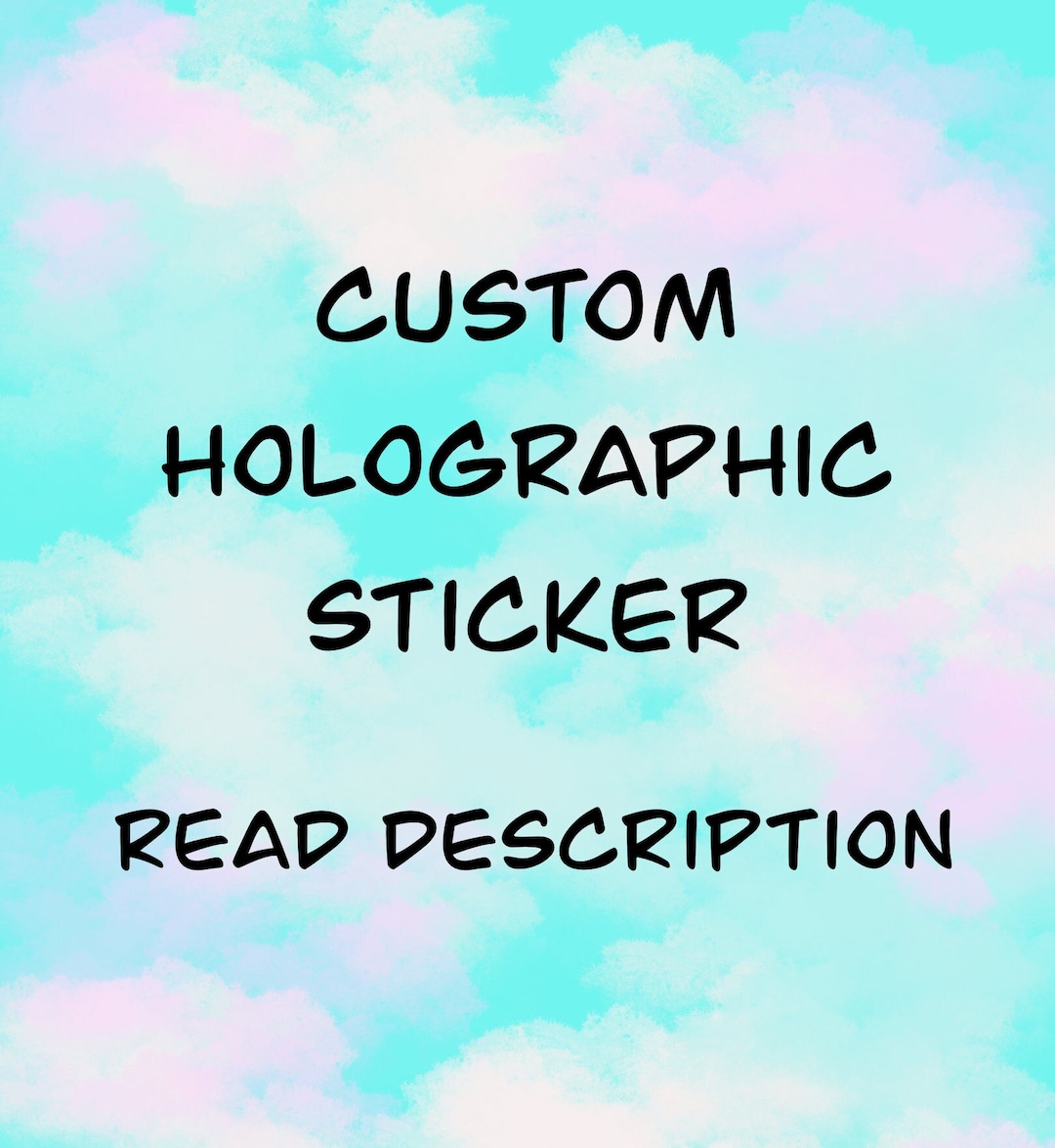 CUSTOM HOLOGRAPHIC STICKER - Etsy