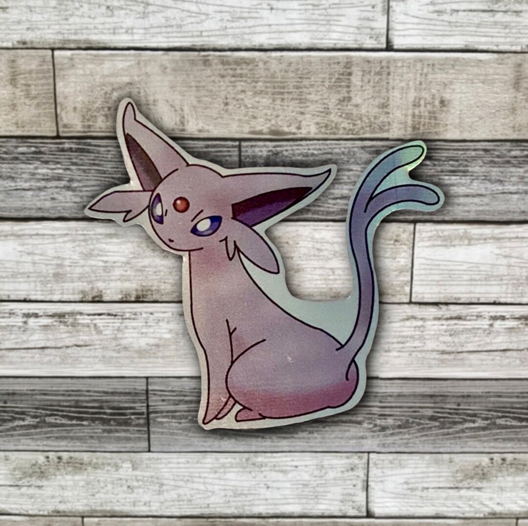 Espeon Pokémon Holographic Sticker - Etsy