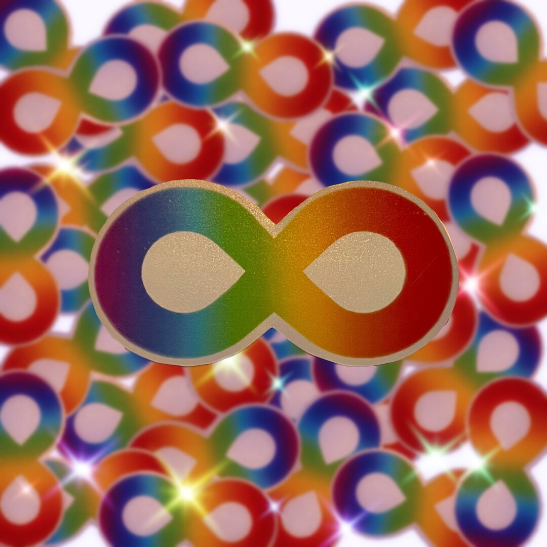 Holographic Rainbow Infinity Sticker - Etsy