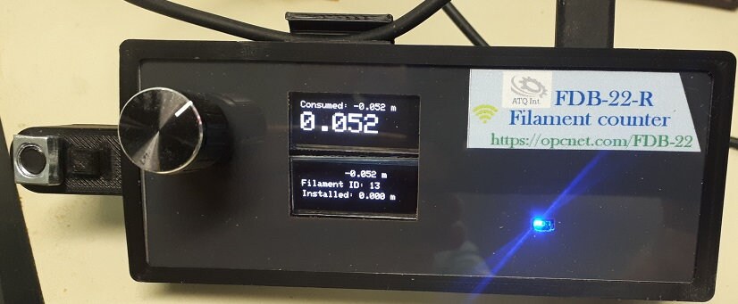 Filament Consumption Counter/tracker for 3D Printers FDB-22 V7-pro wi ...