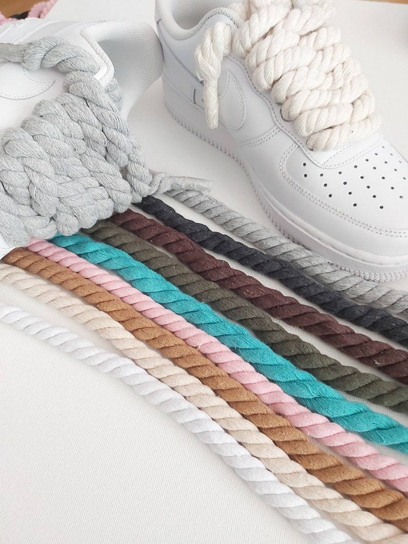 Custom AF1 Chunky Shoes Super Thick Rope Laces Dunk Jordan - Etsy