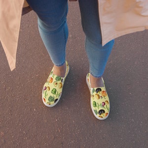 Cute Vegetable Women’s Slip-on Canvas Shoes,plant Lover Gift,vegetarian ...