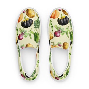 Cute Vegetable Women’s Slip-on Canvas Shoes,plant Lover Gift,vegetarian ...