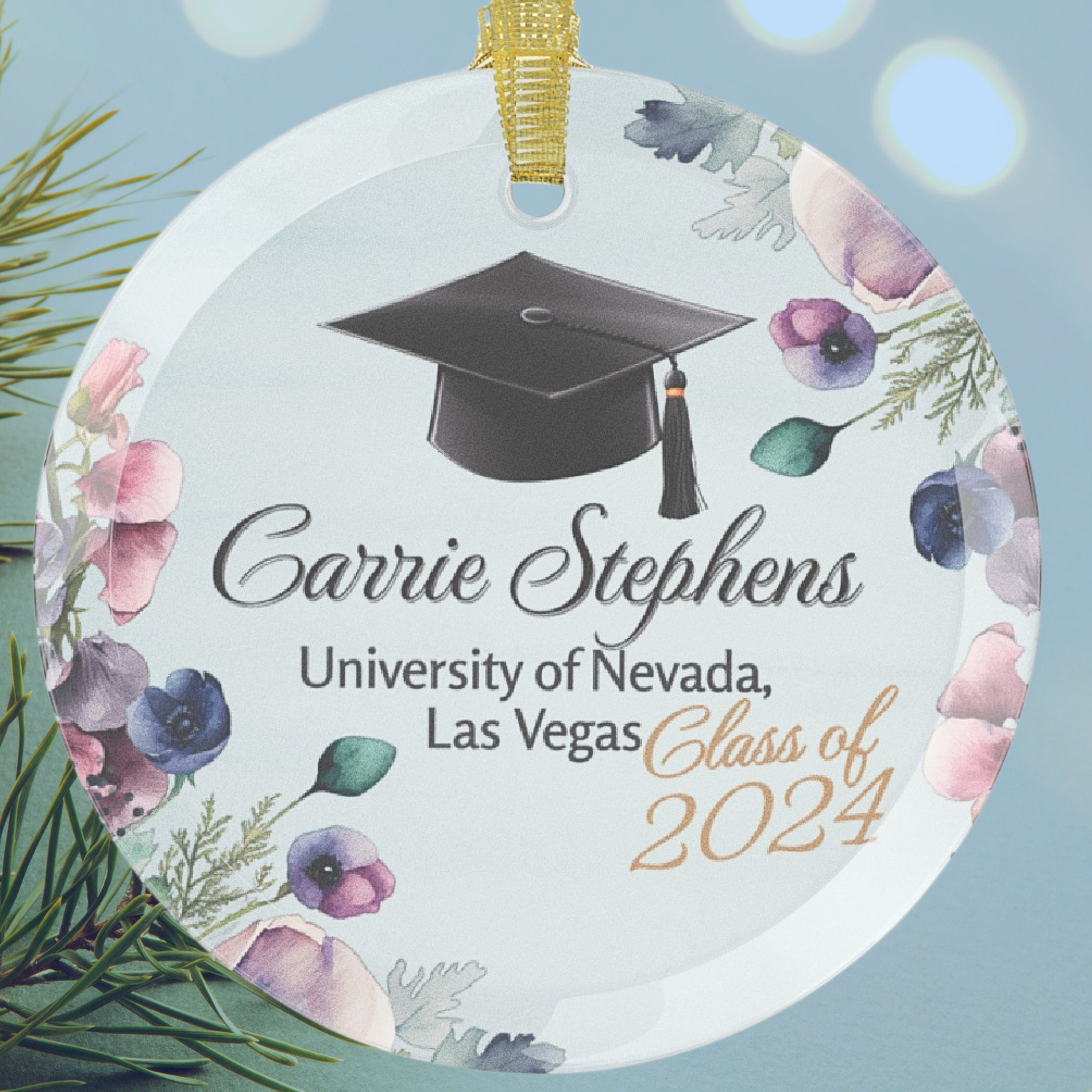 Watercolor Graduation Ornament,graduation Keepsake,personalized Name ...