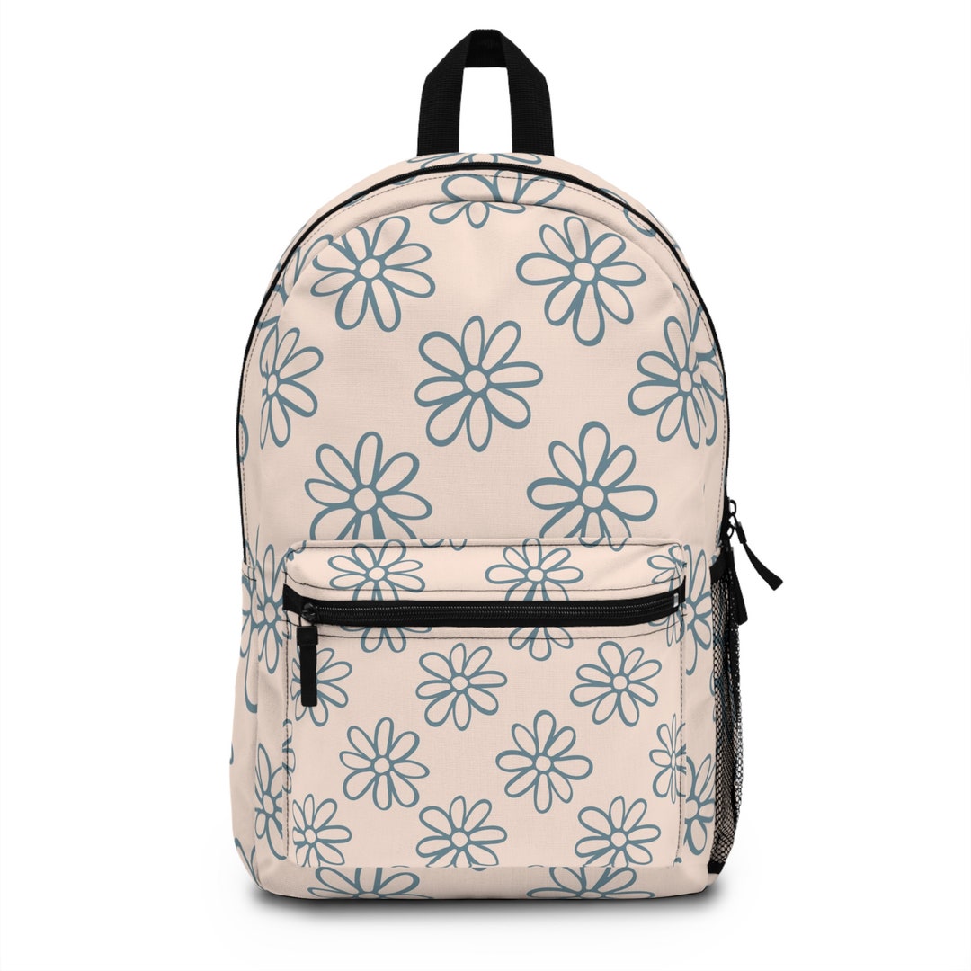 Back to School Groovy Backpack, Retro Backpack, Retro Daisy Flower Bag ...