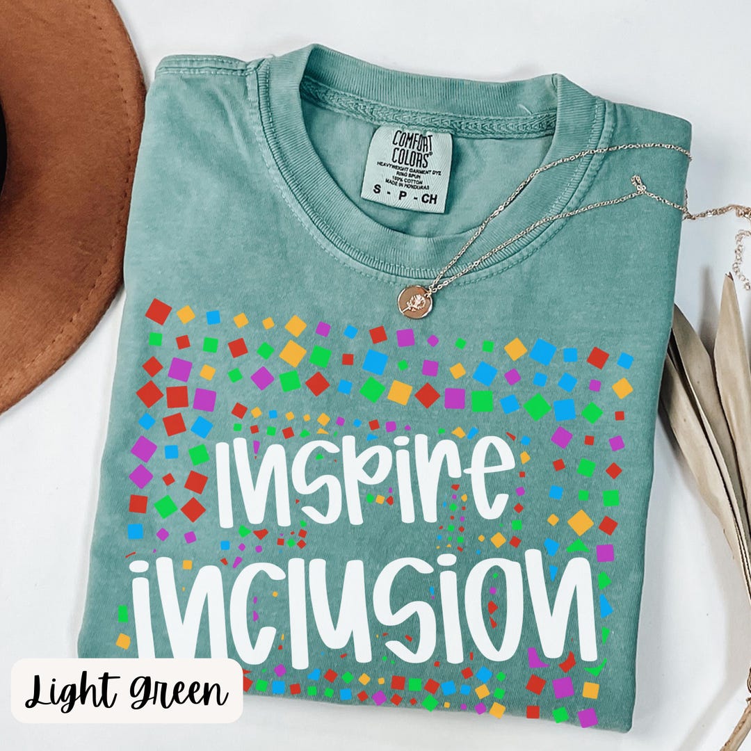 Inspire Inclusion Comfort Colors Shirt,special Education Teacher Shirts ...