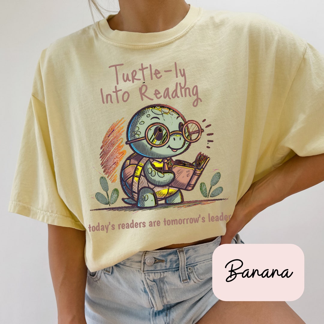 Turtle-ly Into Reading T-shirt, Reading Teacher Gift,librarian T-shirt ...
