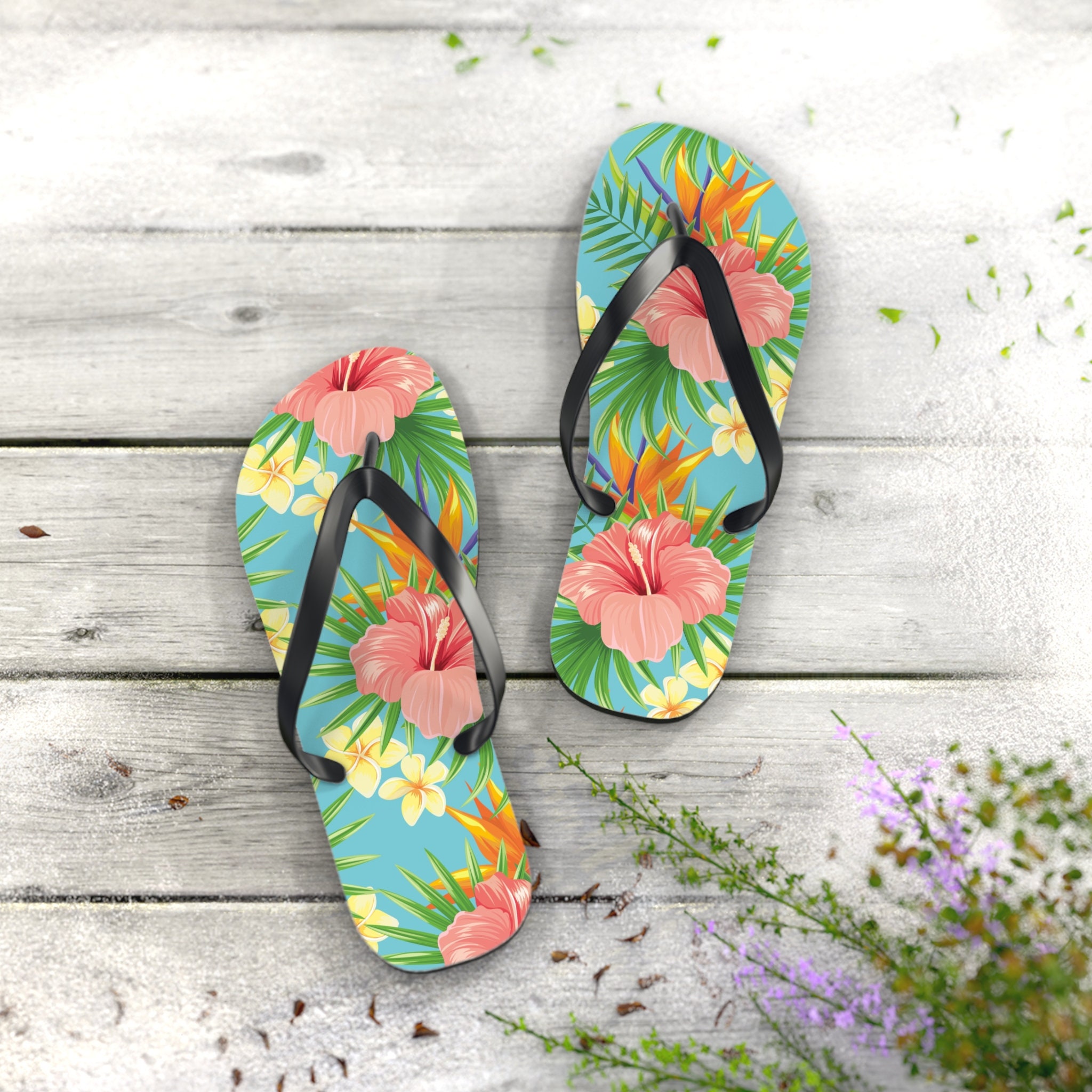 Hawaiian Flip Flops, Flip Flops for Summer, Summer Vacation Shoes ...