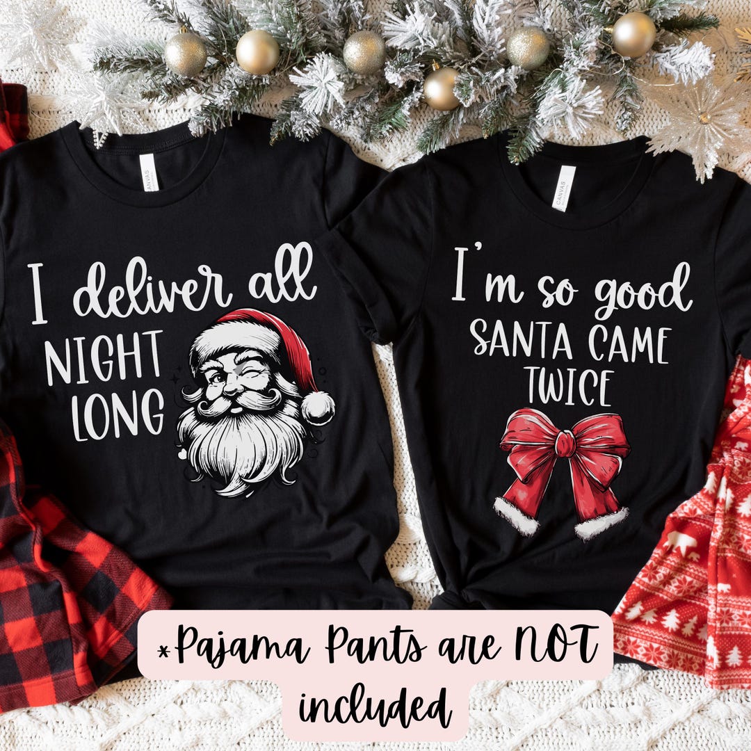 Couples Christmas Pajamas,funny Matching Couples Christmas Pajamas ...