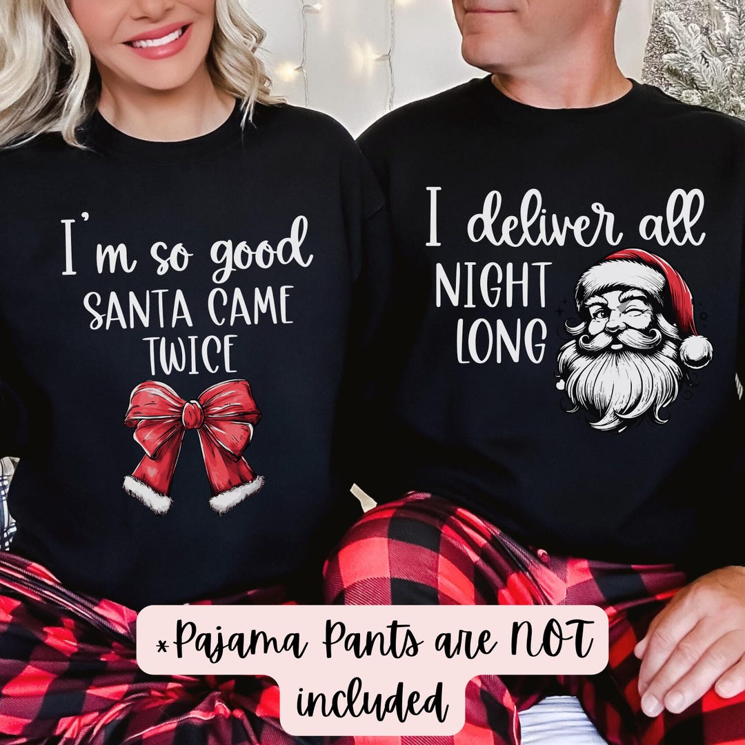 Couples Christmas Pajamas,funny Matching Couples Christmas Pajamas ...