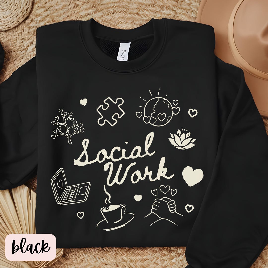 Social Work Doodle Sweatshirt,social Work is My Jam,gift for Social ...