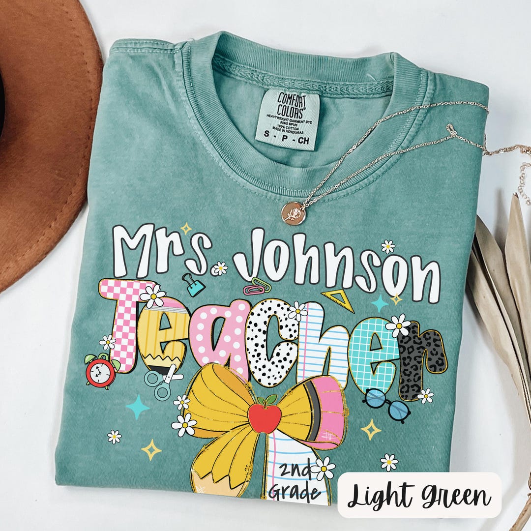 Personalized Teacher Name Shirt, Custom Teacher Gift, Back to School T ...