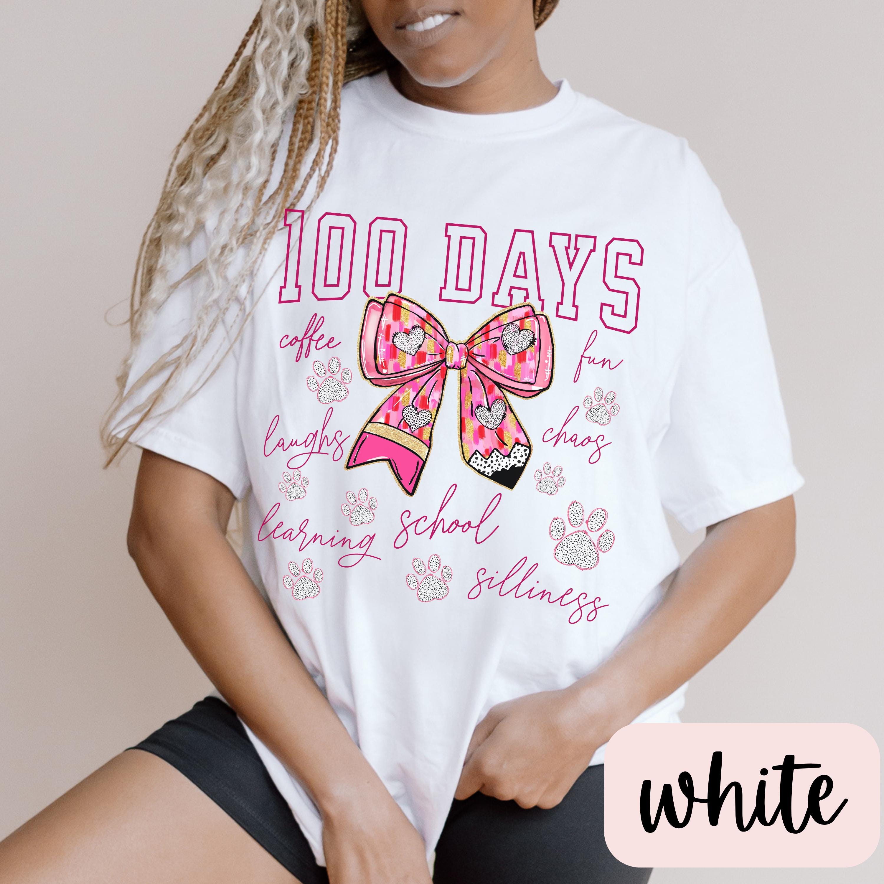 100 Days of School Shirt, 100th Day of School,100 Days of Hearts Shirt ...