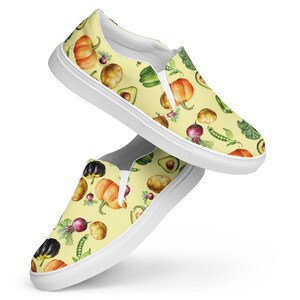 Cute Vegetable Women’s Slip-on Canvas Shoes,plant Lover Gift,vegetarian ...