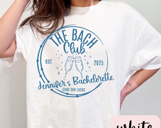Custom Name Social Club Shirt Luxury Bachelorette Merch Coastal Beach ...