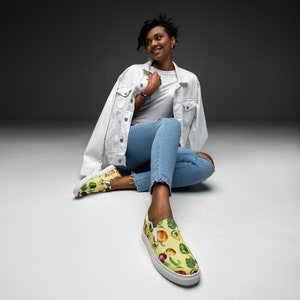 Cute Vegetable Women’s Slip-on Canvas Shoes,plant Lover Gift,vegetarian ...