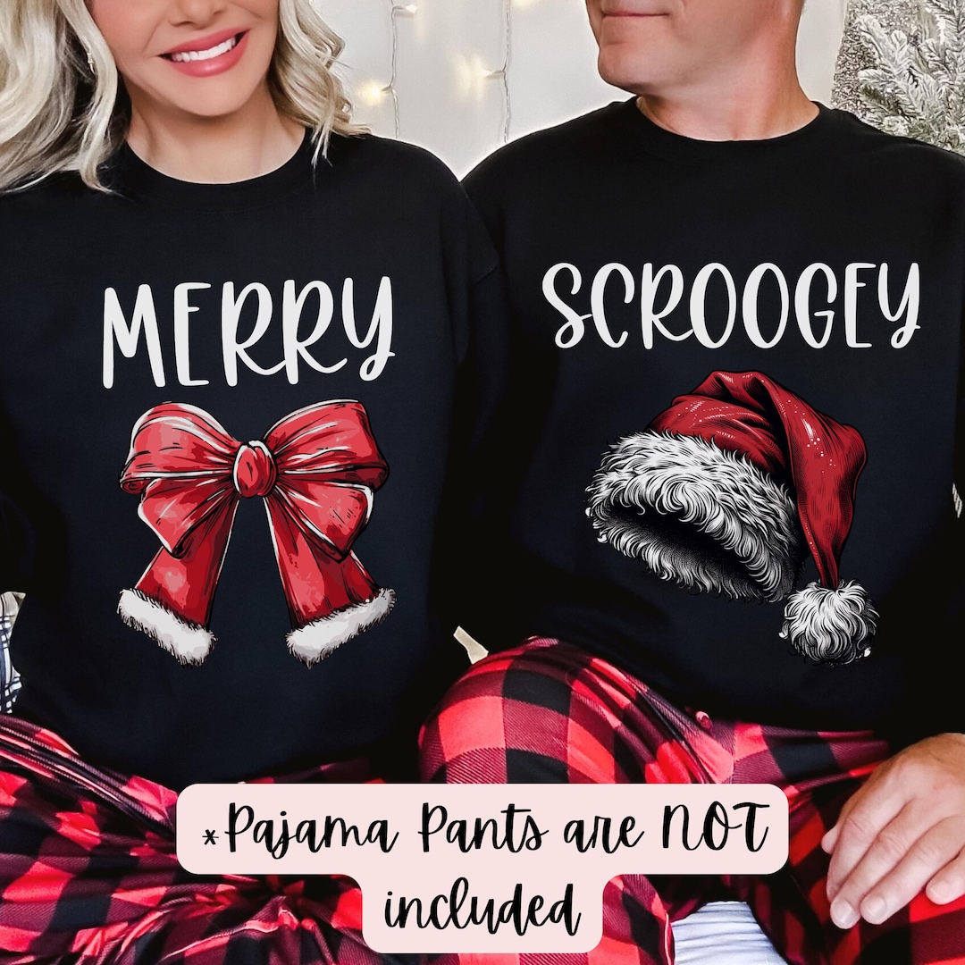 Couples Christmas Pajamas,funny Matching Couples Christmas Pajamas ...