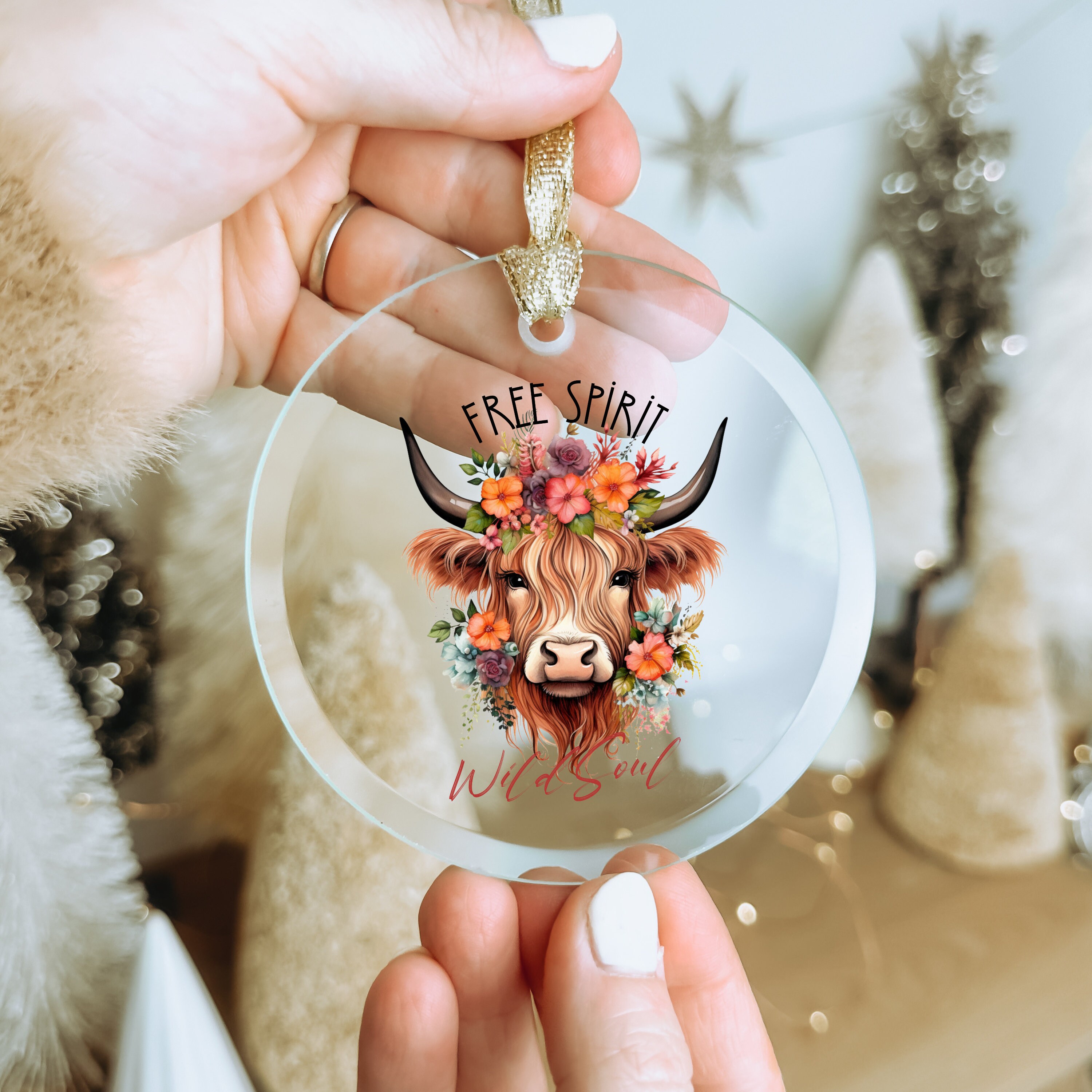 Cute Highland Cow Christmas Ornament for Cow Lovers,farm Ornament ...