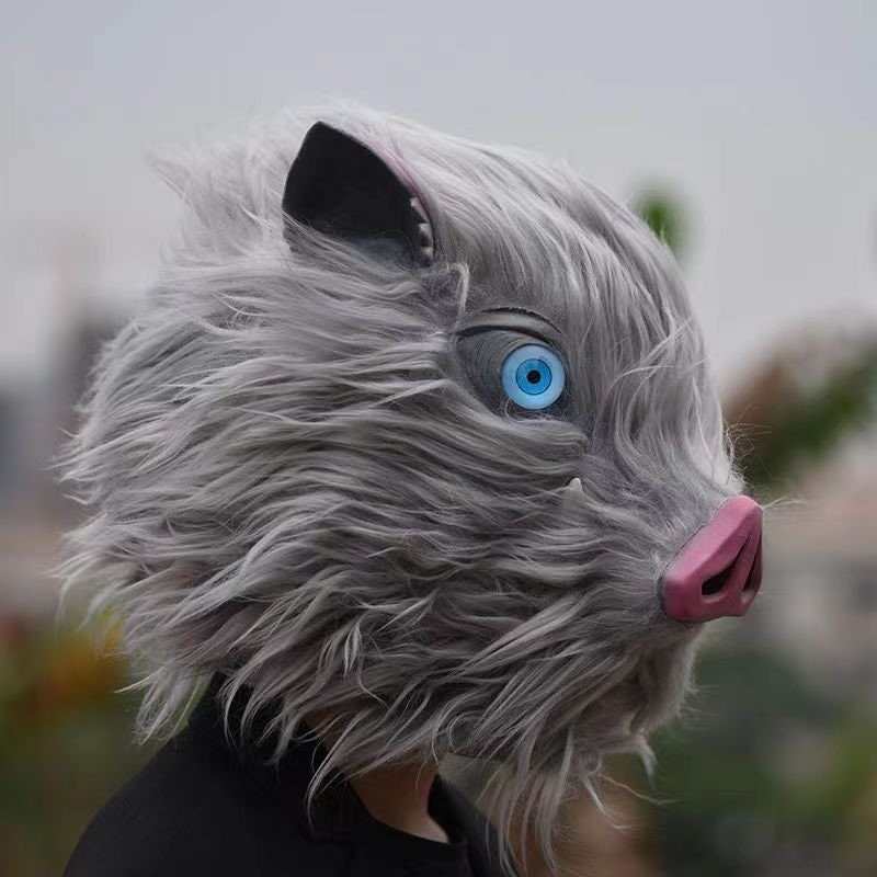 Handmade Masks Boar Mask Hand Cut Rubber Halloween Mask Inosuke Mask - Etsy