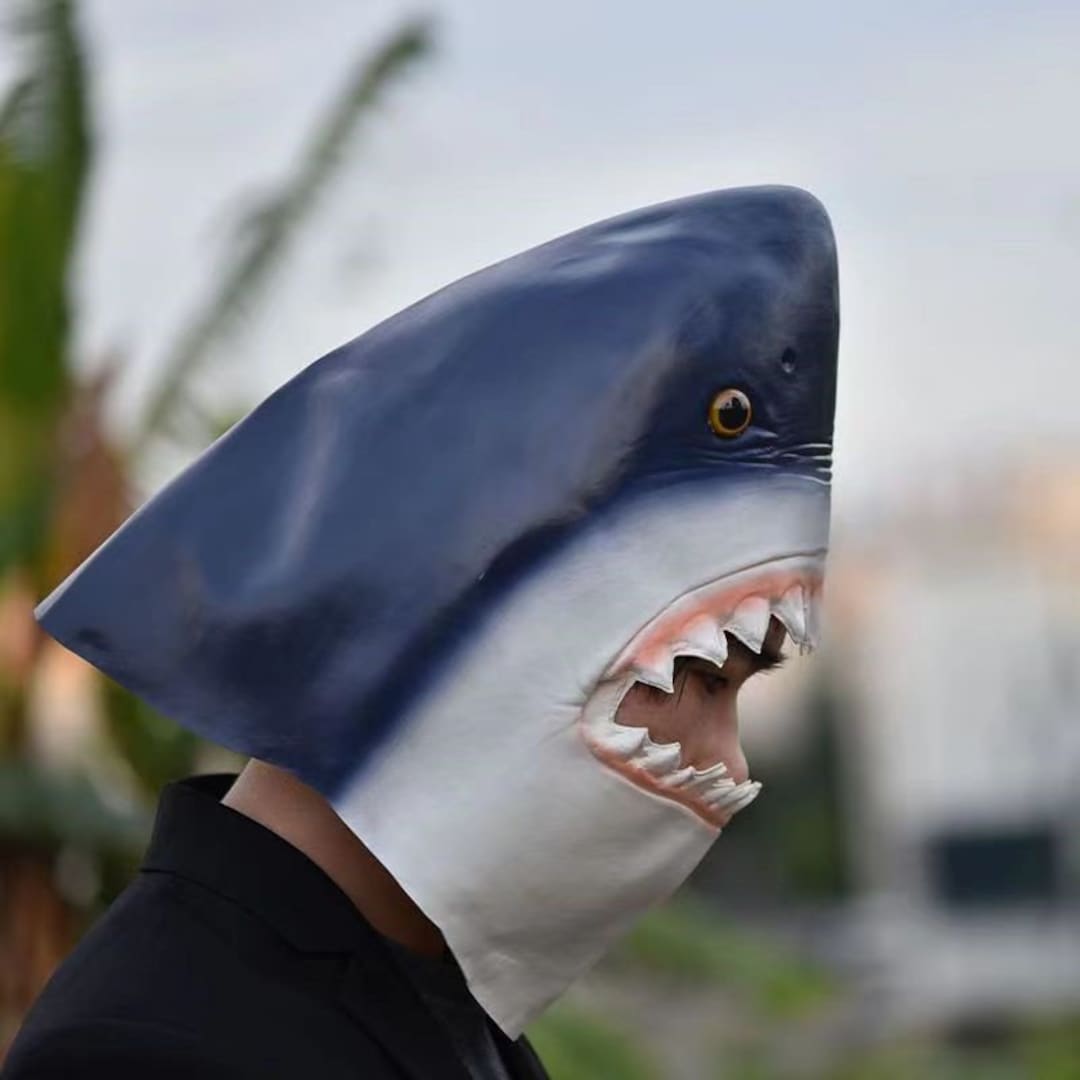 Handmade Masks Shark Masks Hand Cut Rubber Latex Masks - Etsy