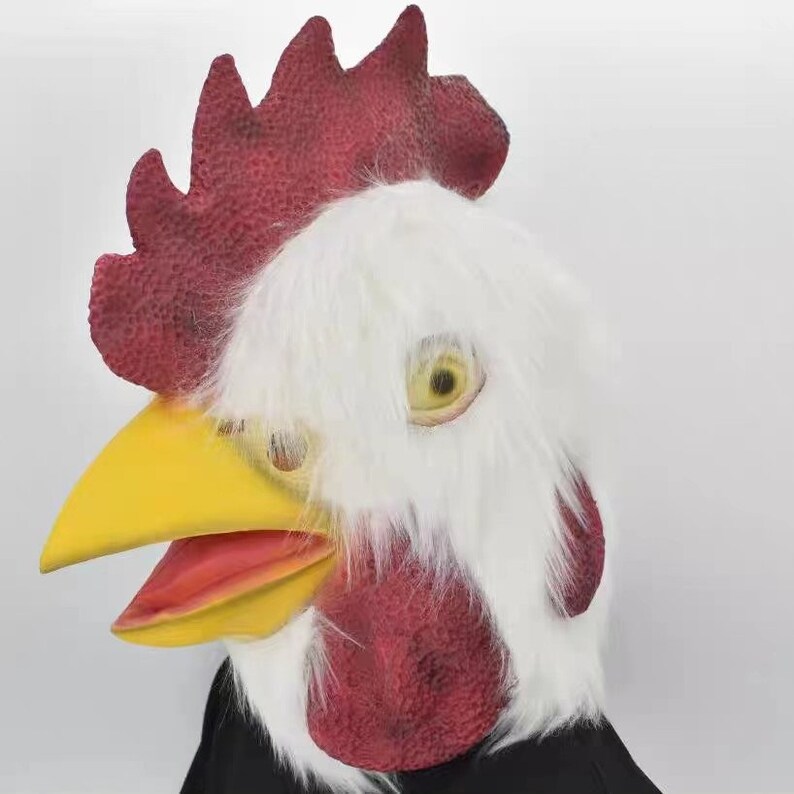 Plush Rooster Mask Latex Mask Animal Mask Handmade Mask - Etsy