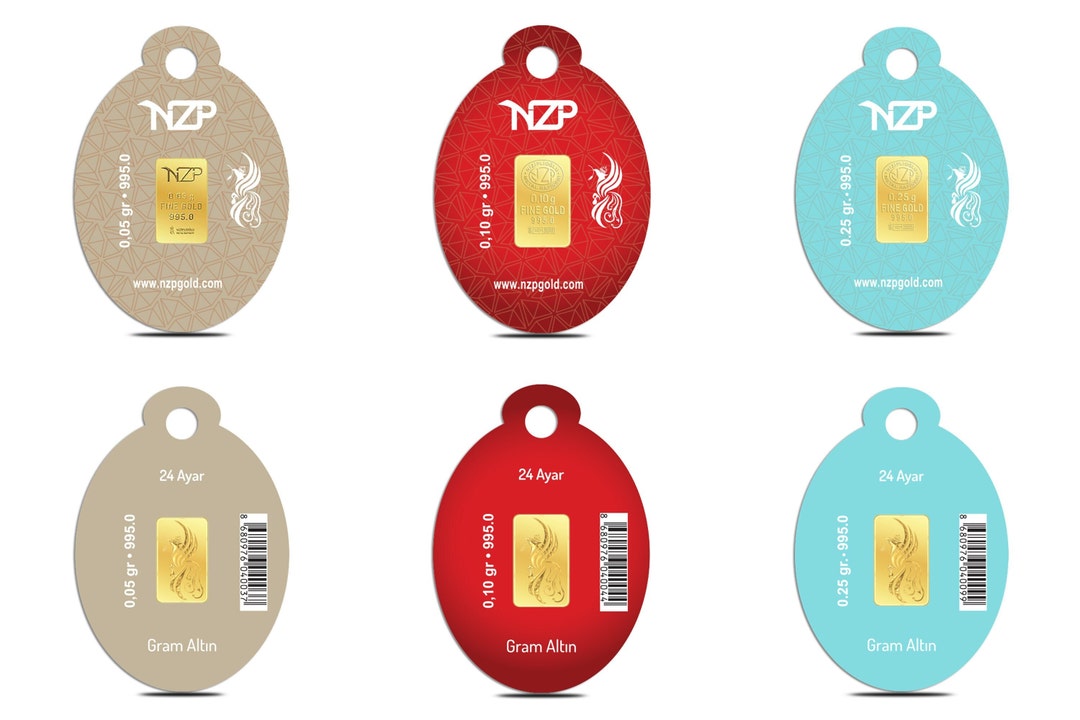 Nzp Gold Oval Gold Bar Top Gift Fineness 995 Gold Bar 0.05g. 0.10g.0.25g. - Etsy