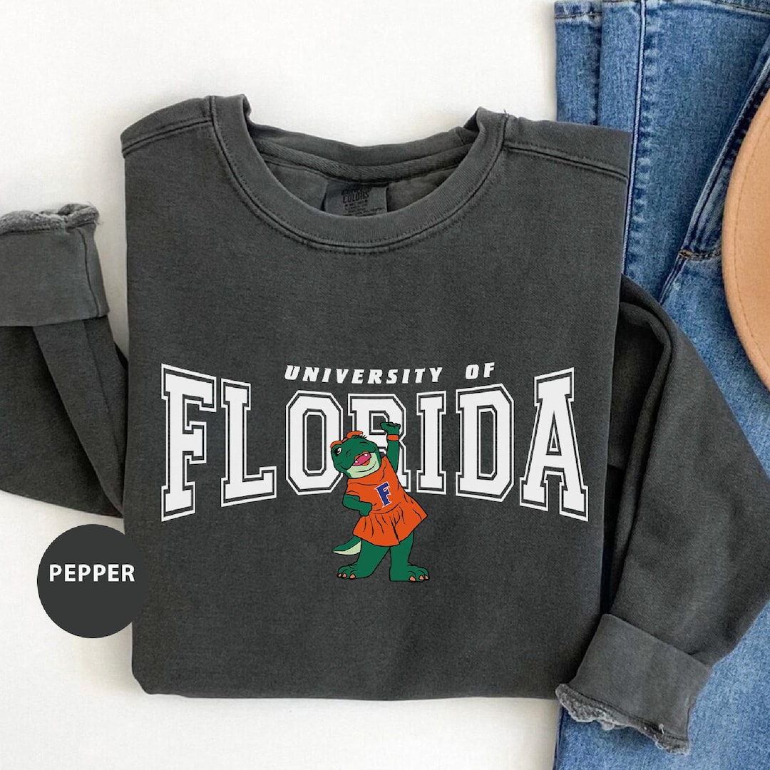 University of Florida Sweatshirt for Woman - Unique Gator Mascot Design ...