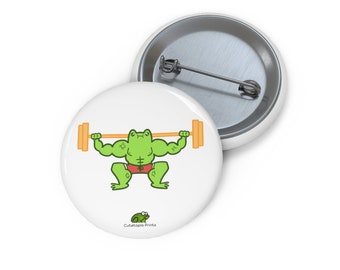 Buff Frog Pin - Etsy