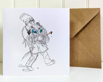 Funny Chef Birthday Card - Etsy