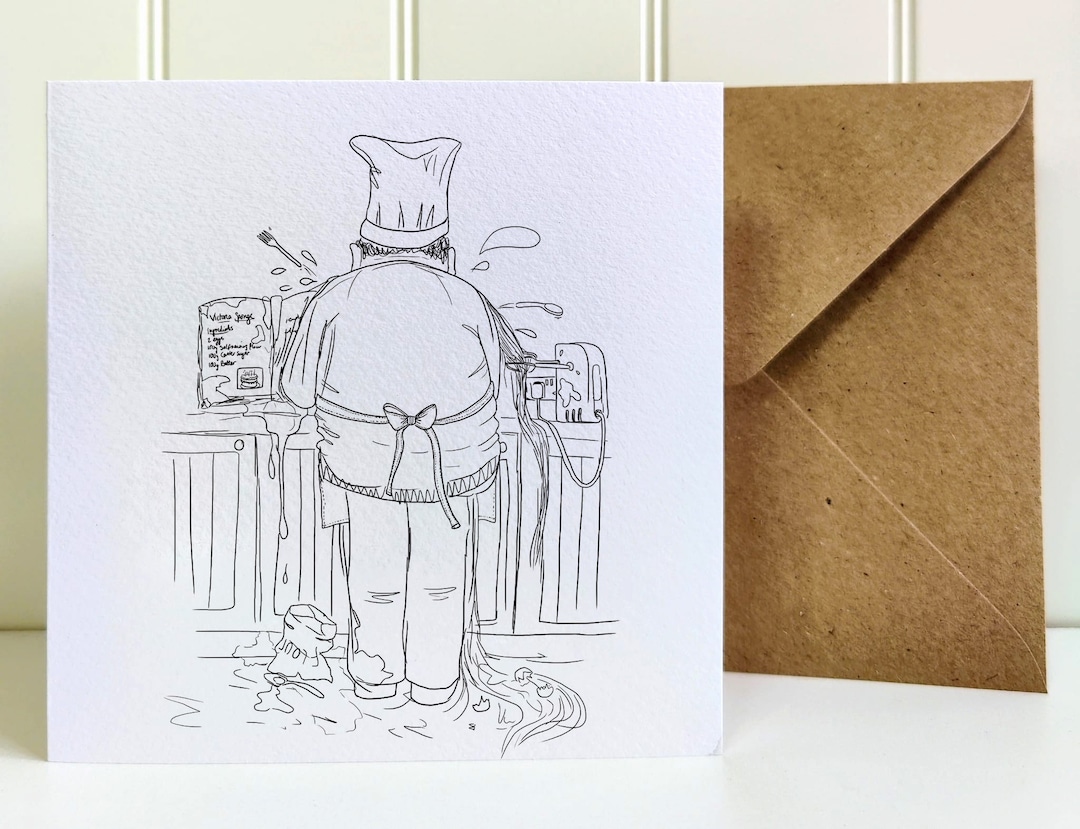 Baking Greetings Card Funny Cooking Card for Husband, Chef Card, Baking ...