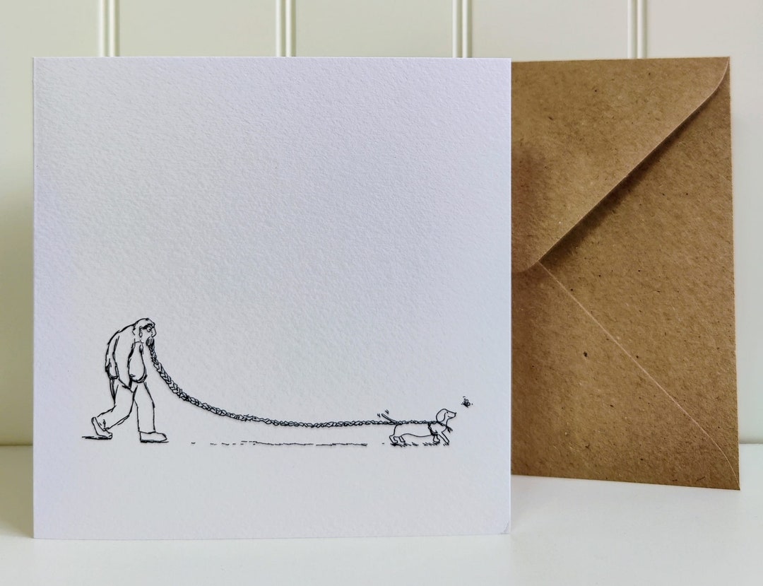 Dog Walking Card | Happy Birthday Greetings Card, Anniversary Card for ...