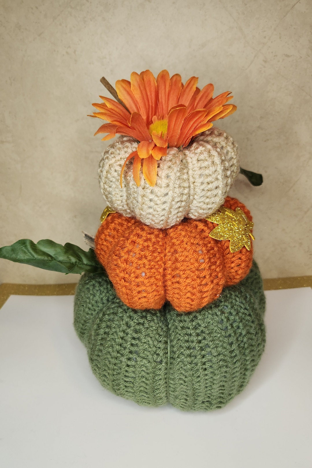 Handmade Knitted Stackable Pumpkins - Etsy