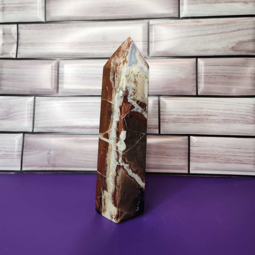 Jasper Crystal Stone Tower - Etsy