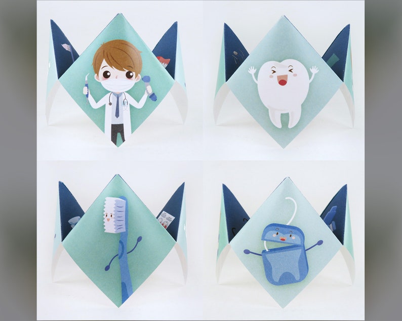 DENTIST ORIGAMI, Cootie Catcher, Paper Fortune Teller, Origami Art ...