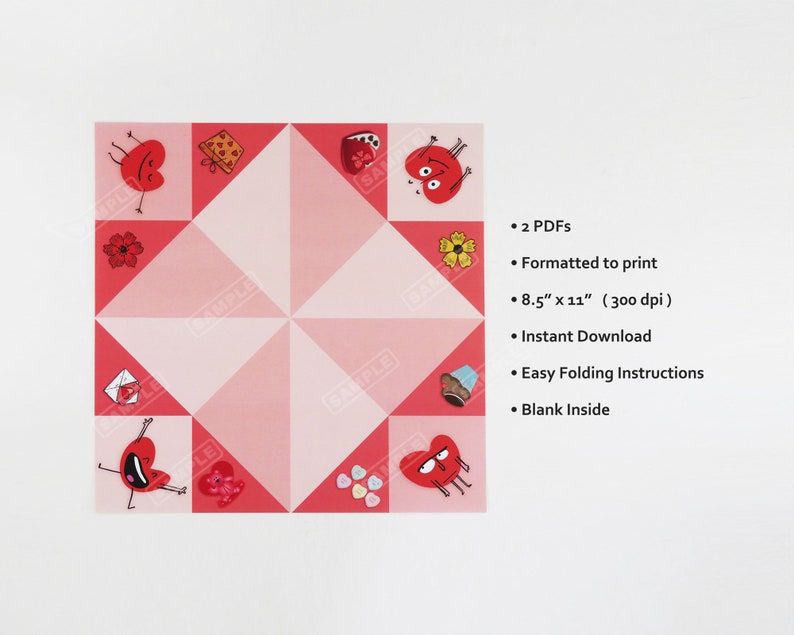 VALENTINES ORIGAMI, Cootie Catcher, Paper Fortune Teller, Origami Art ...