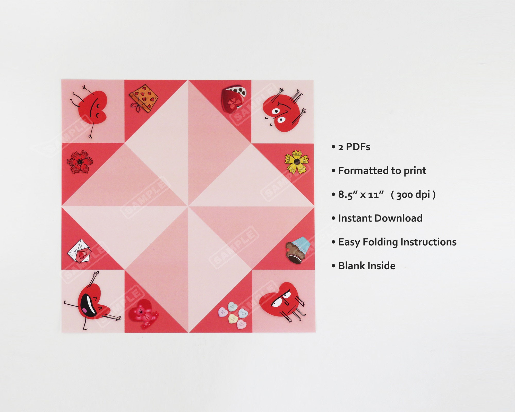 VALENTINES ORIGAMI, Cootie Catcher, Paper Fortune Teller, Origami Art ...