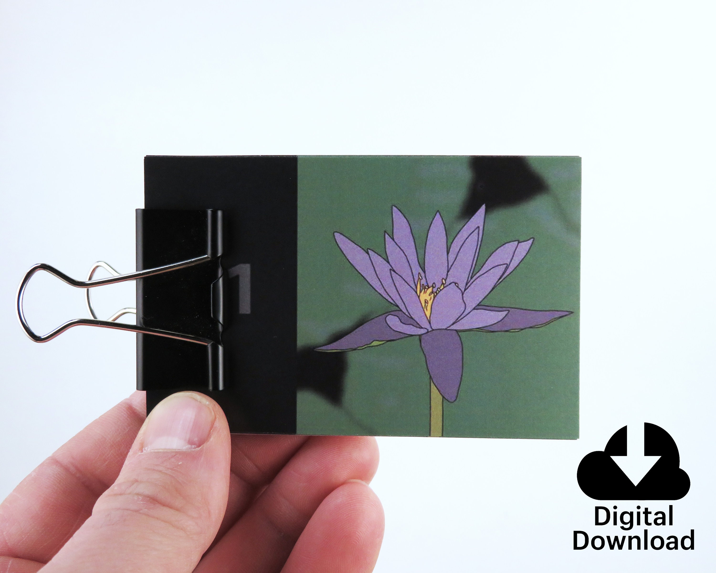 FLOWER Flipbook DIY Flip Book Animation Printable Party - Etsy
