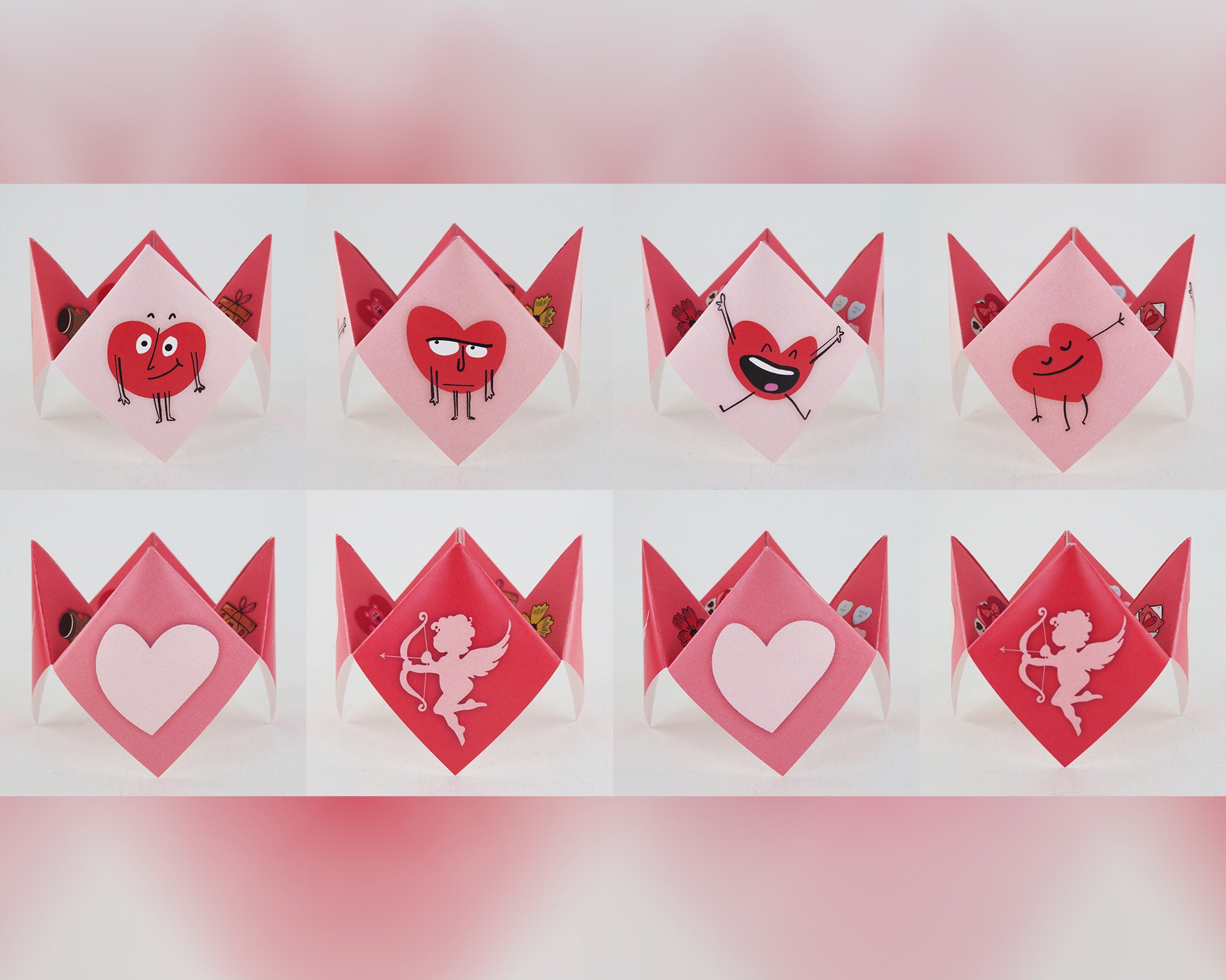 VALENTINES ORIGAMI Cootie Catcher Paper Fortune Teller - Etsy