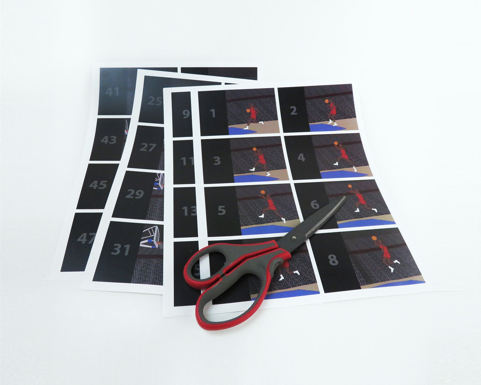 SLAM DUNK Flipbook, DIY Flip Book, Animation, Printable Party Favors ...