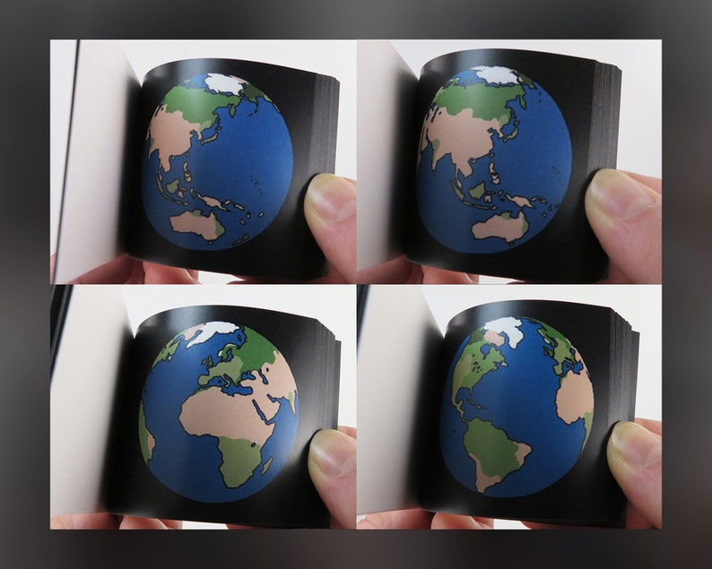 EARTH Flipbook, DIY Flip Book, Animation, Printable Party Favors ...